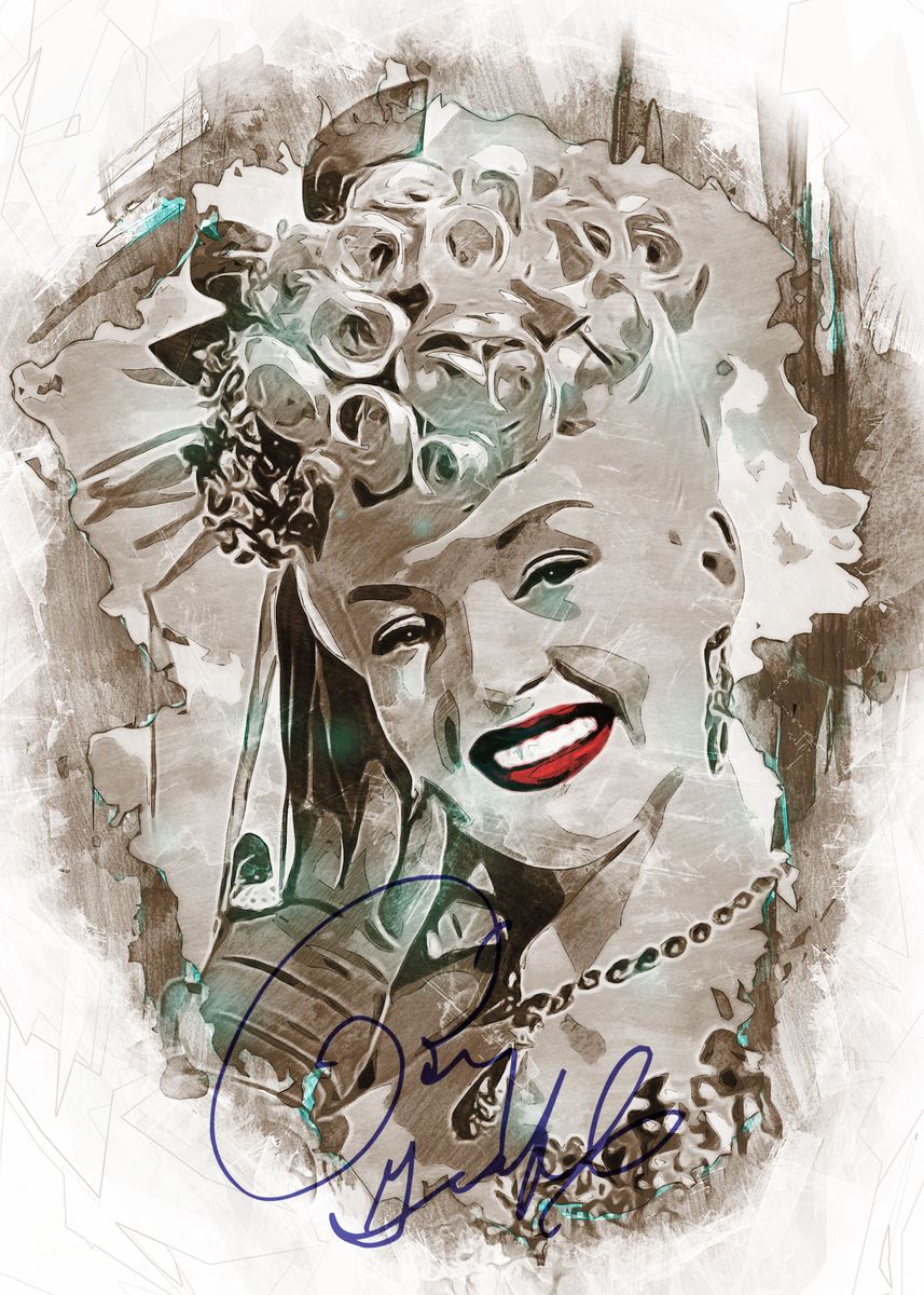 'Betty Grable' Poster, picture, metal print, paint by Petra ...
