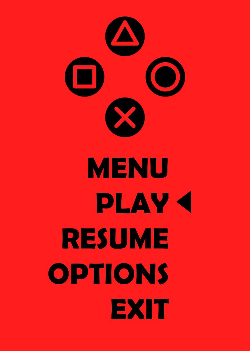 'Game menu' Poster, picture, metal print, paint by Meta David | Displate