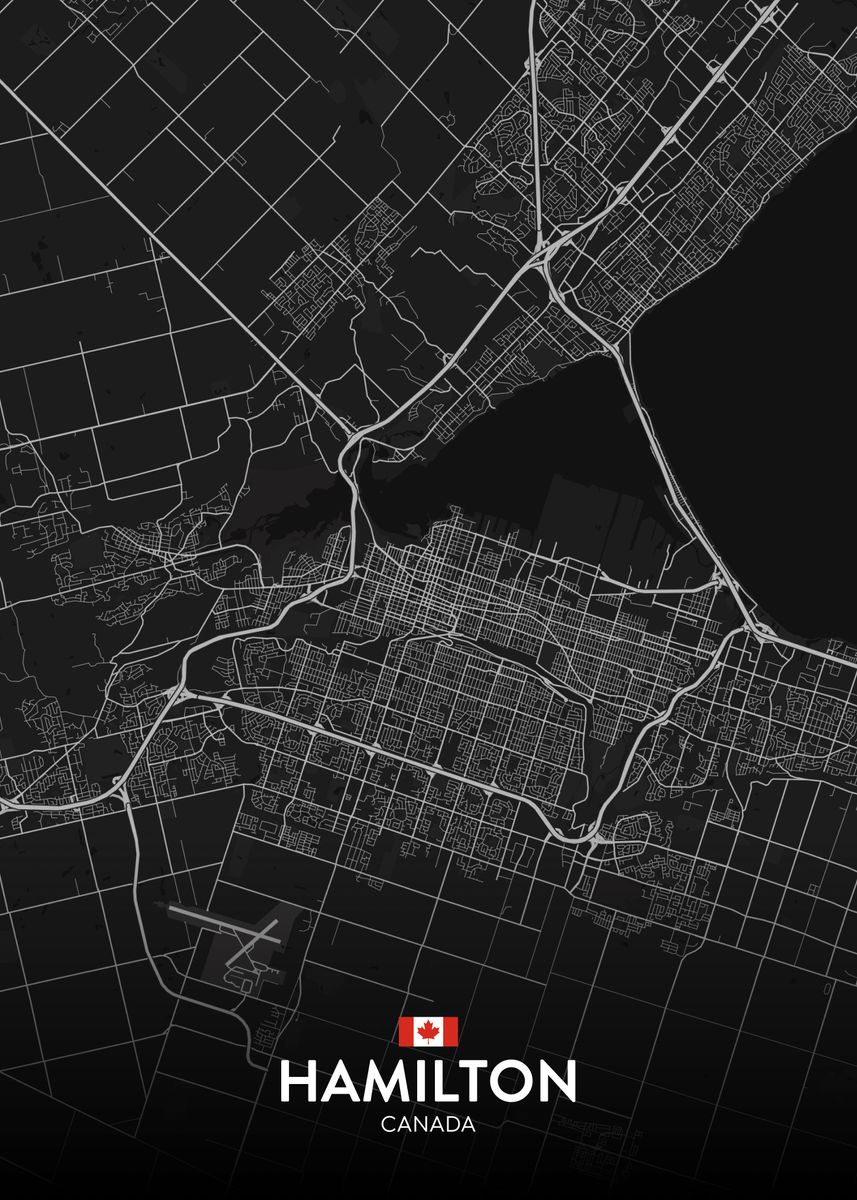 'Hamilton CA' Poster, picture, metal print, paint by IMR Designs | Displate