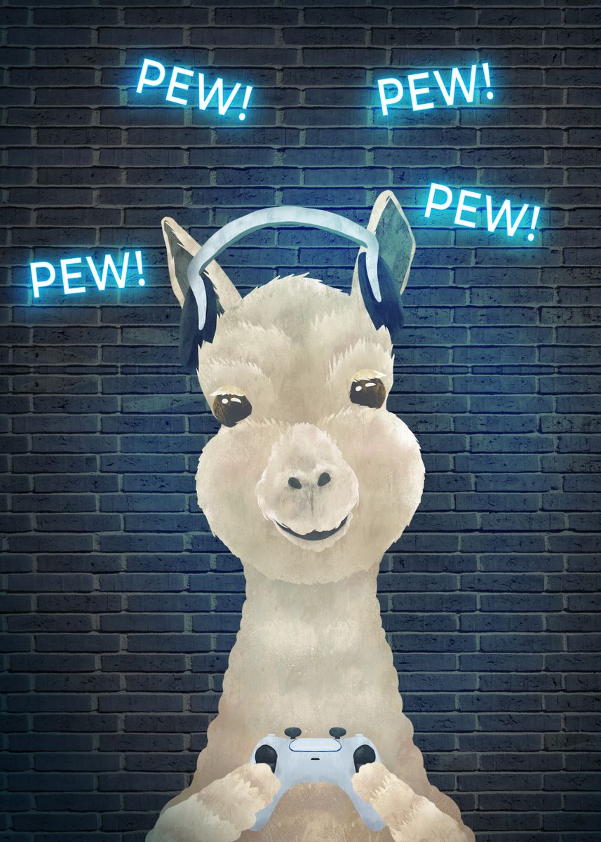 'Pew Pew Cow' Poster by XandYart | Displate