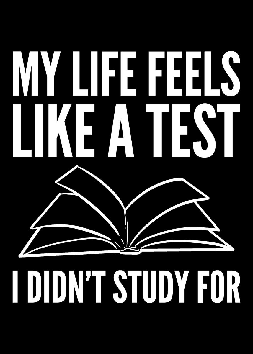 'I didnt study Student Gif' Poster, picture, metal print, paint by ...