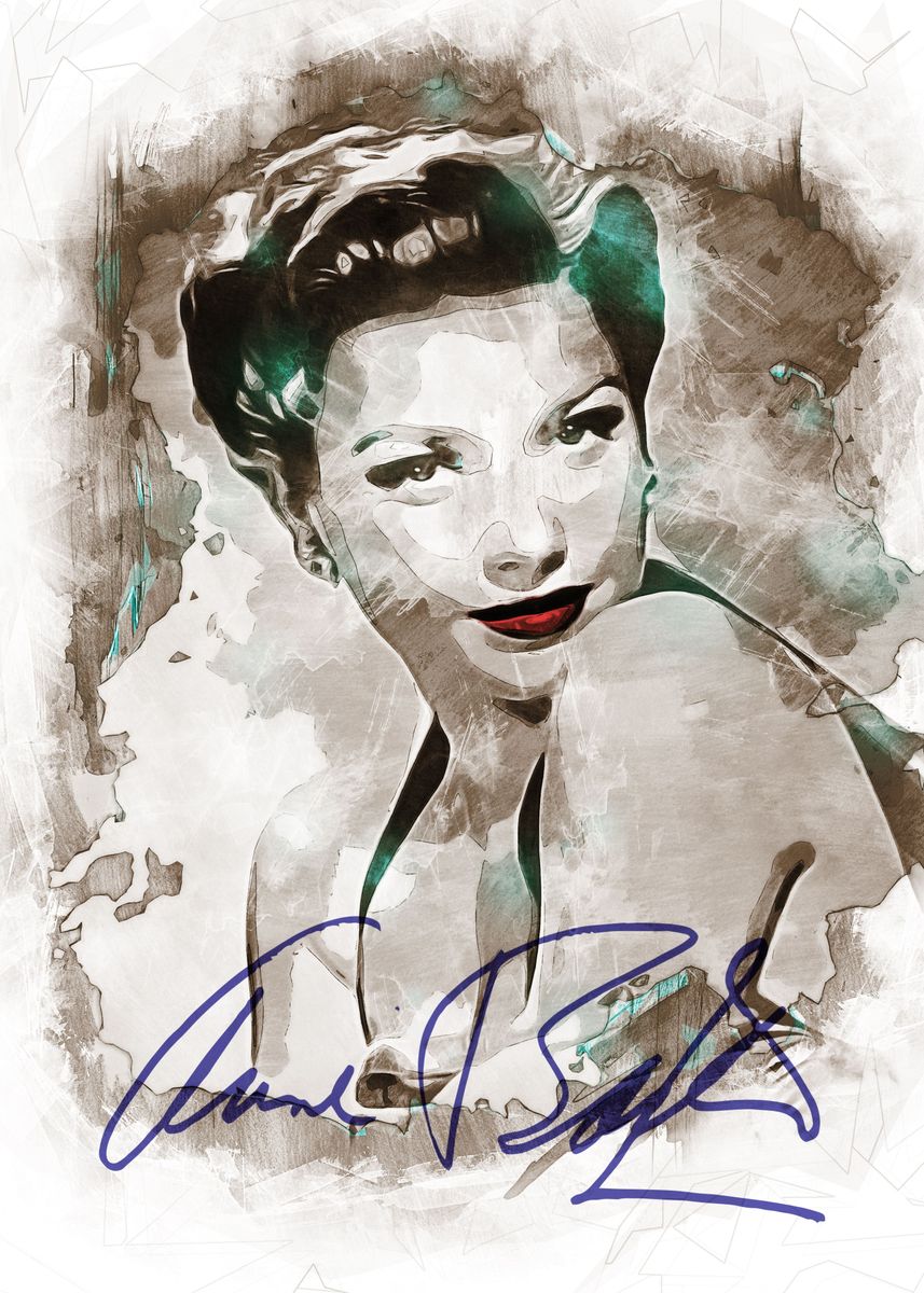 'Anne Baxter' Poster, picture, metal print, paint by Petra Rommelfanger ...