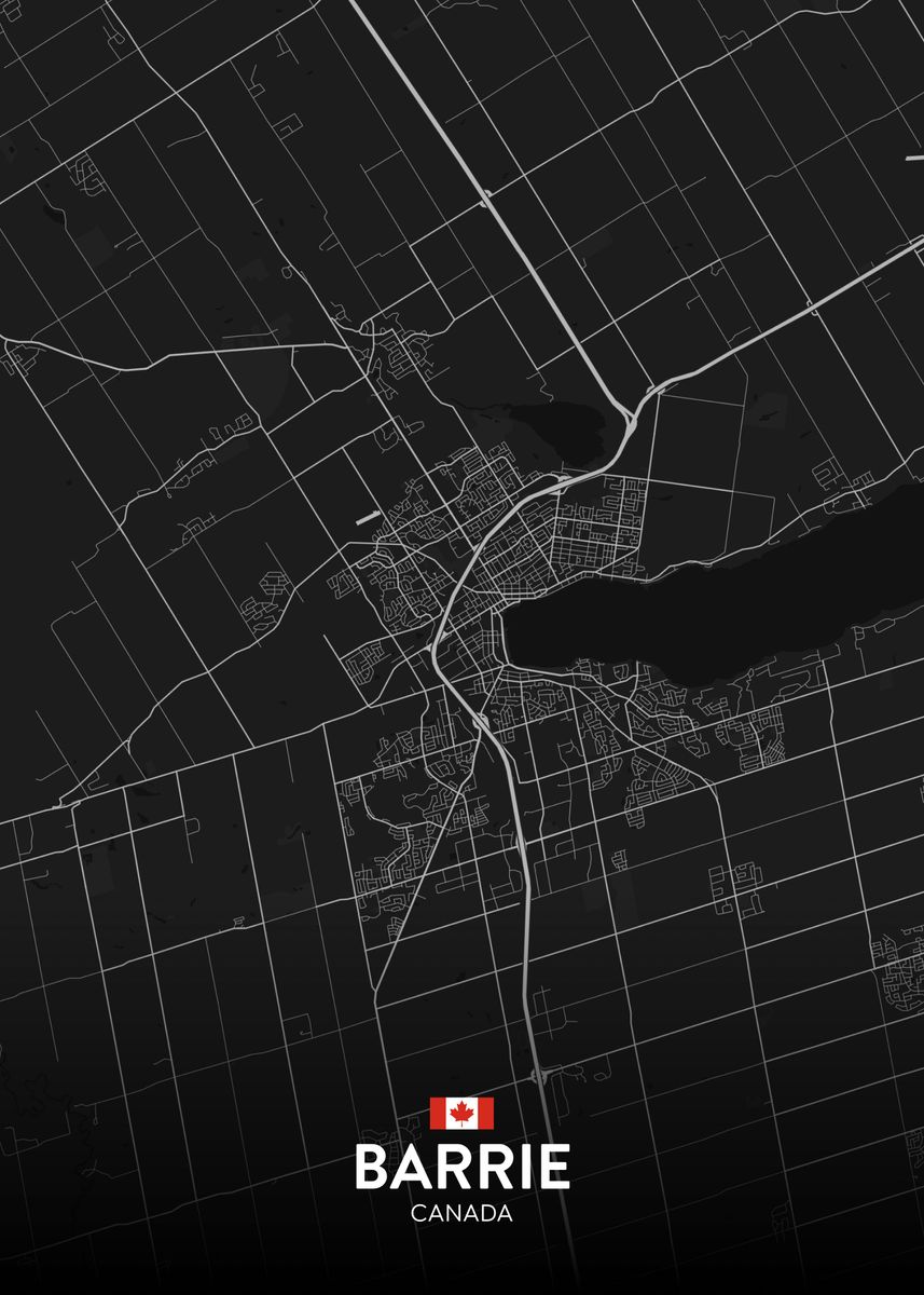 'Barrie CA' Poster, picture, metal print, paint by IMR Designs | Displate