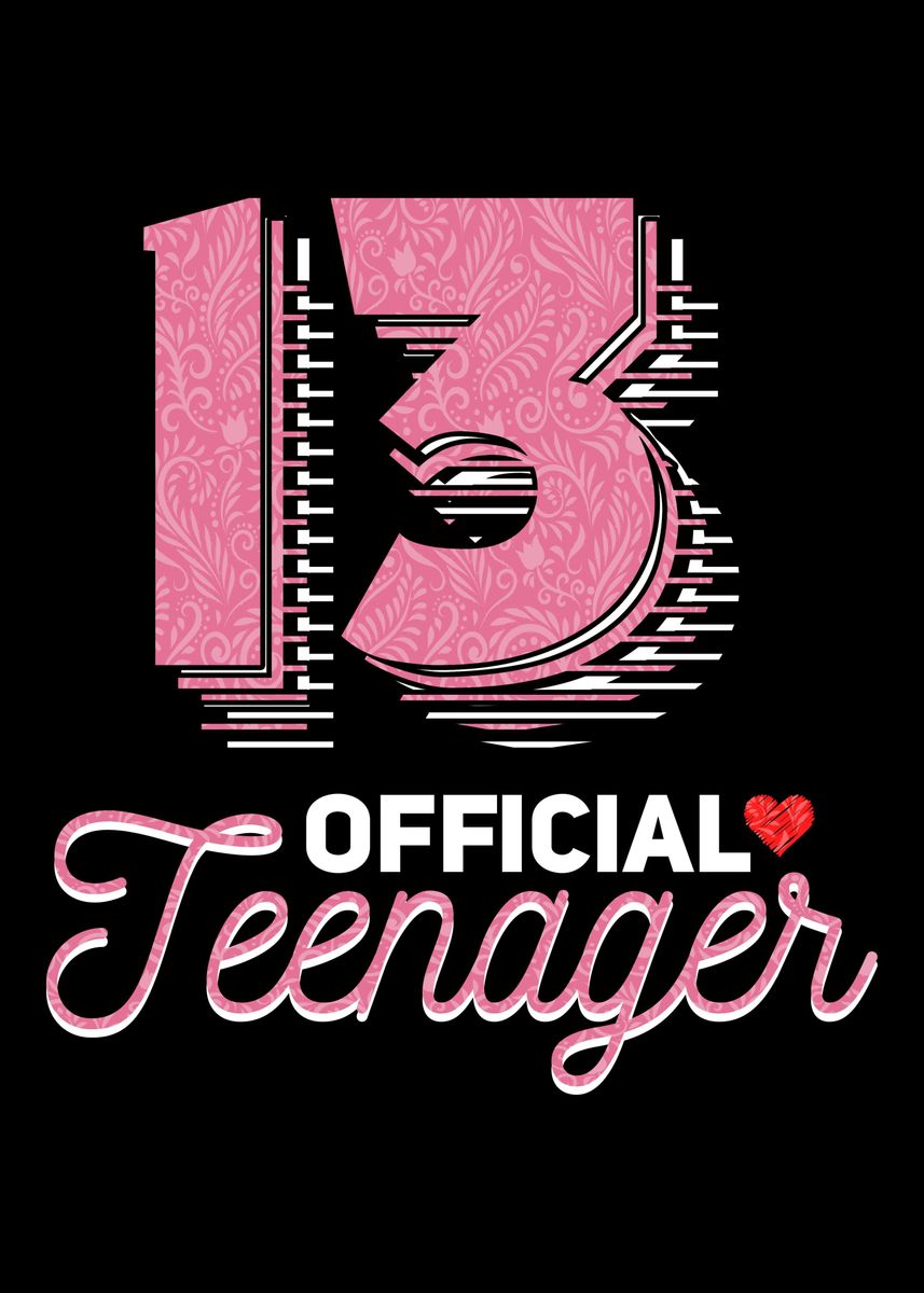 '13 Year gift' Poster, picture, metal print, paint by Stefanie Herrmann ...