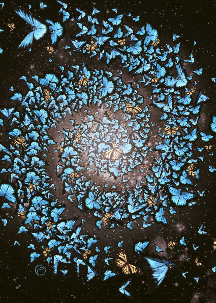 'Butterfly Galaxy' Poster, picture, metal print, paint by Paula Belle ...