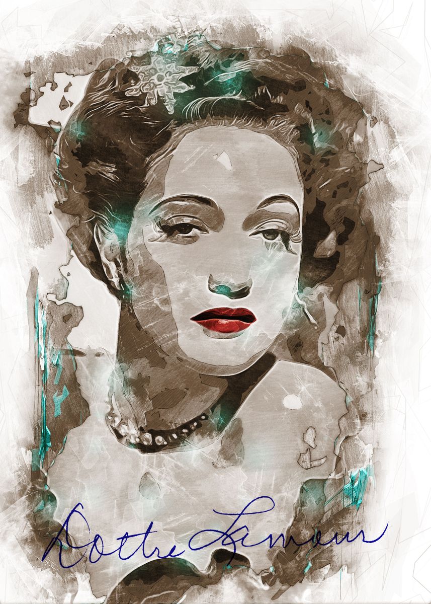 'Dorothy Lamour' Poster by Petra Rommelfanger | Displate