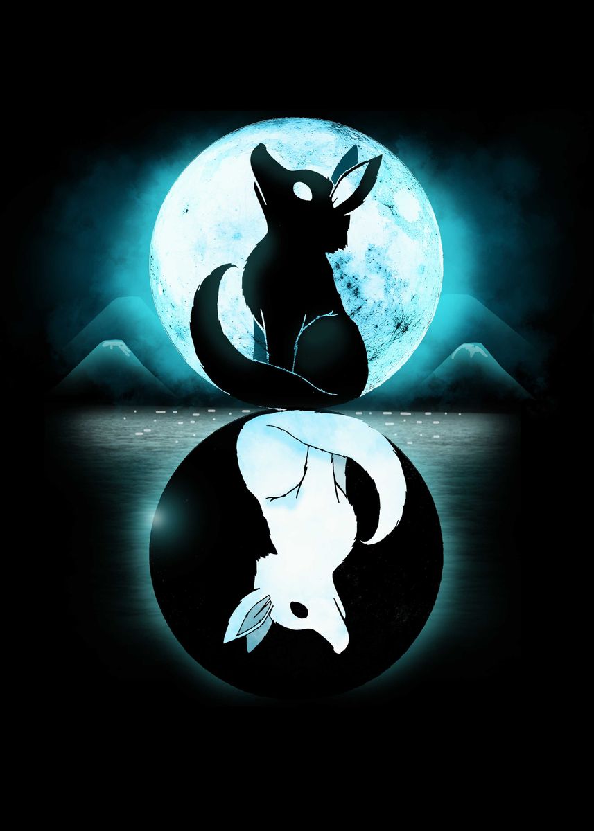 'Moon Eclipse Wolf' Poster by Valentina Fabbri | Displate