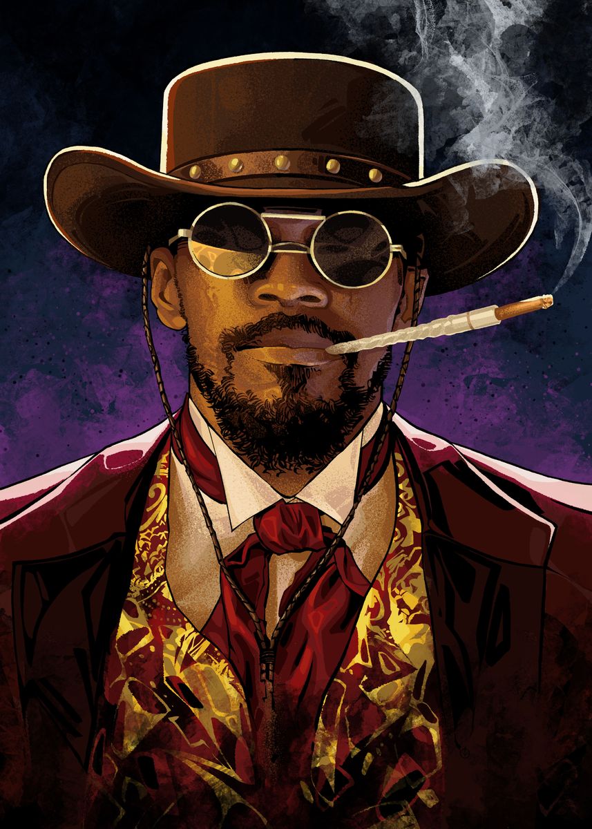 'Django' Poster, picture, metal print, paint by Nikita Abakumov | Displate