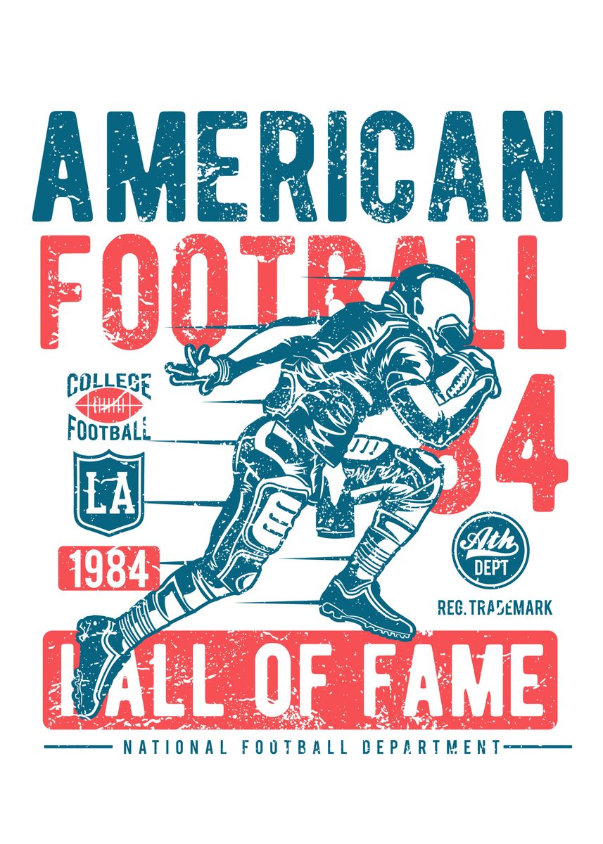 'American football' Poster, picture, metal print, paint by ...
