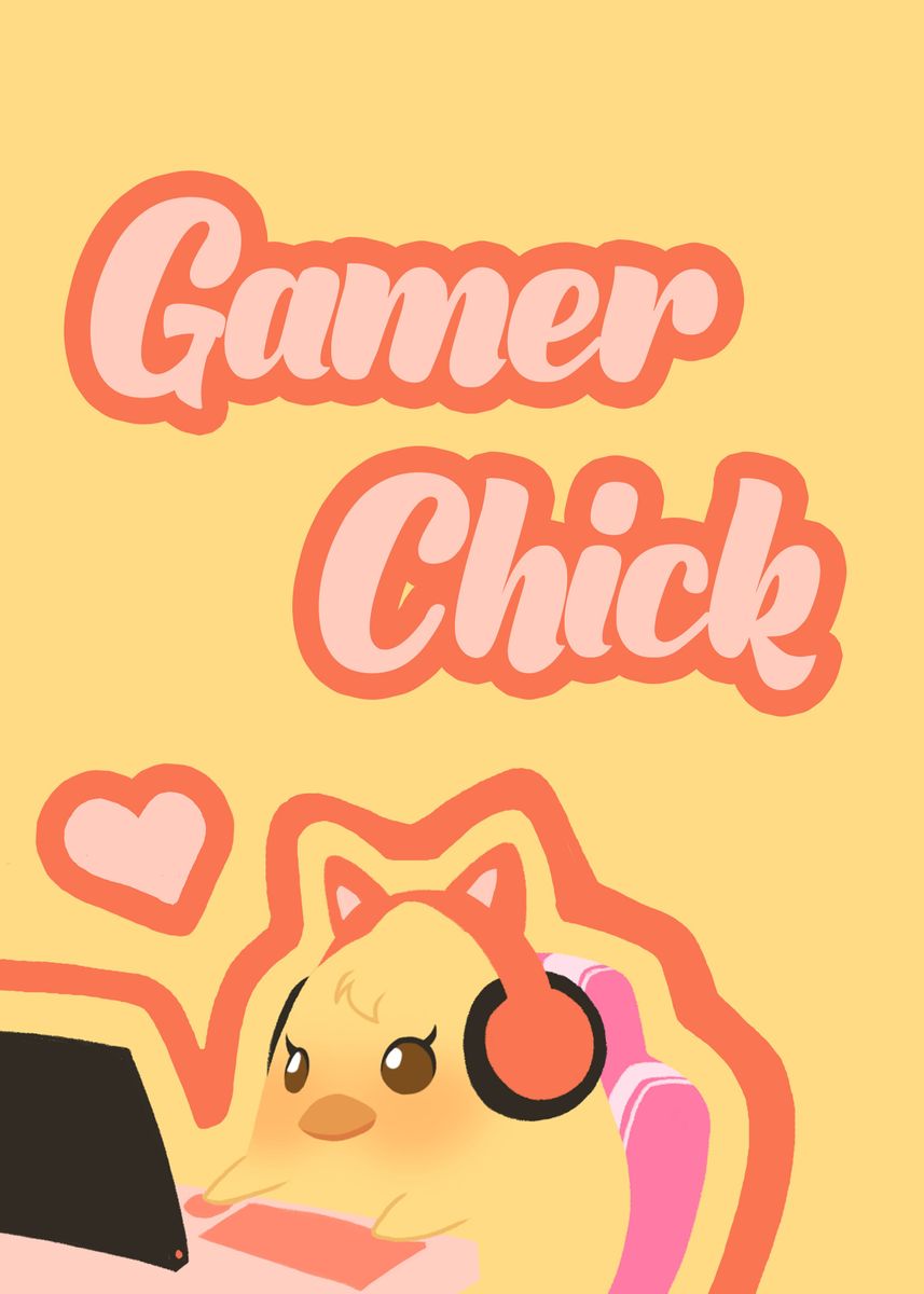 'Gamer Chick' Poster, picture, metal print, paint by Andrea Franquez ...