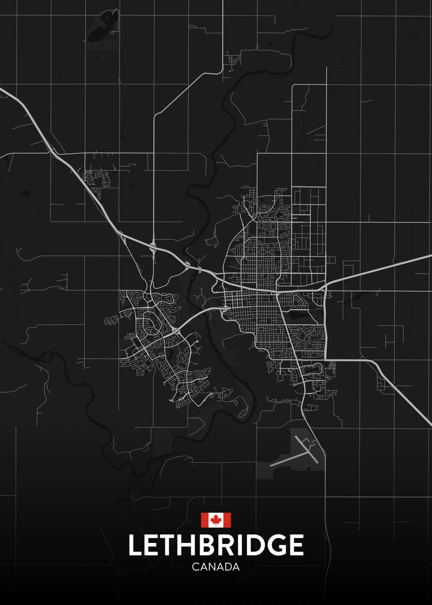 'Lethbridge CA' Poster, picture, metal print, paint by IMR Designs ...