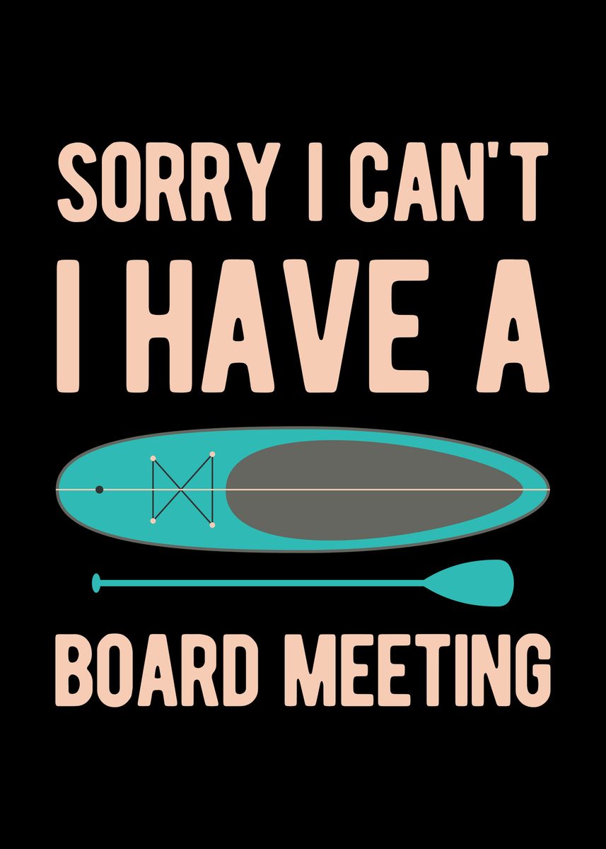 'Funny Paddle Board' Poster, picture, metal print, paint by Visualz ...