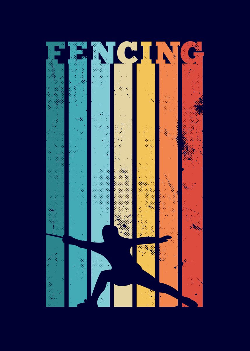 'Fencing Gift for Fencer' Poster, picture, metal print, paint by Phil ...