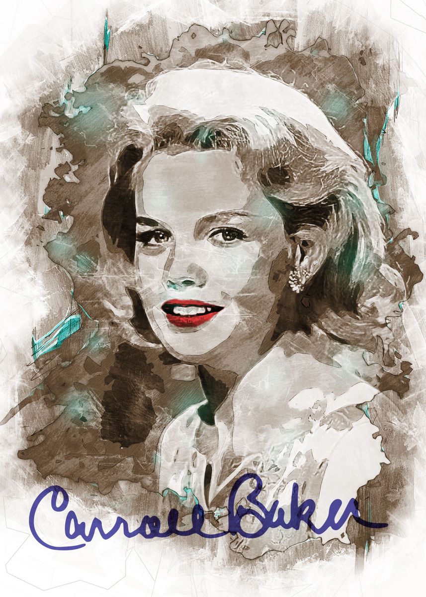 'Carroll Baker' Poster, picture, metal print, paint by Petra ...