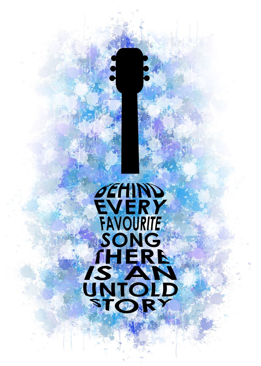 'Quote About Music' Poster, picture, metal print, paint by Shawlin I ...