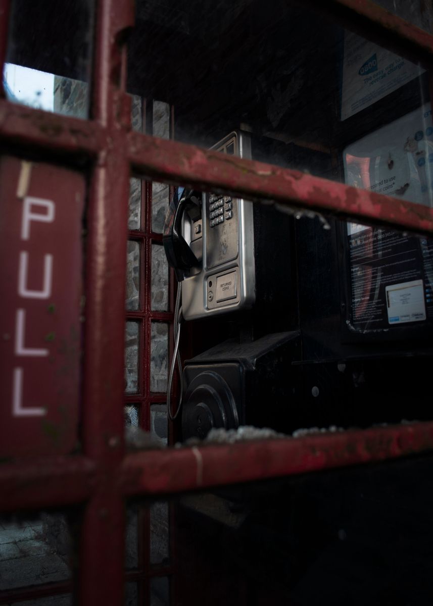 'Damaged phonebooth' Poster, picture, metal print, paint by Nella Kovac ...