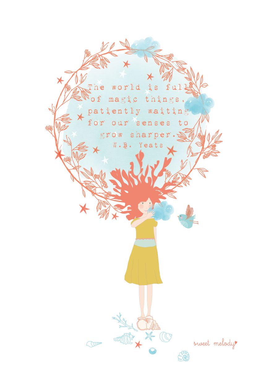 'The world is full of magic' Poster, picture, metal print, paint by ...