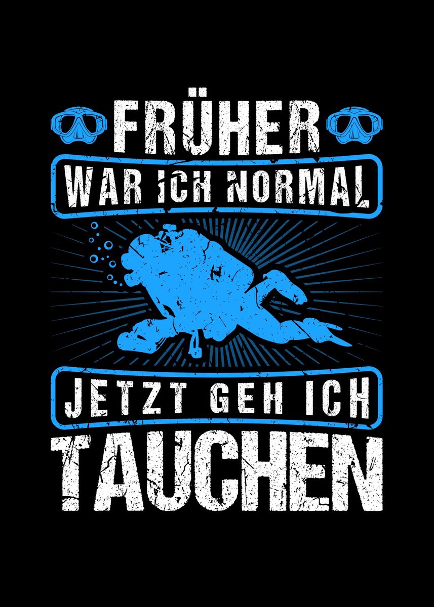 'Scuba Diver Taucher' Poster by HumbaHarry Geitner | Displate