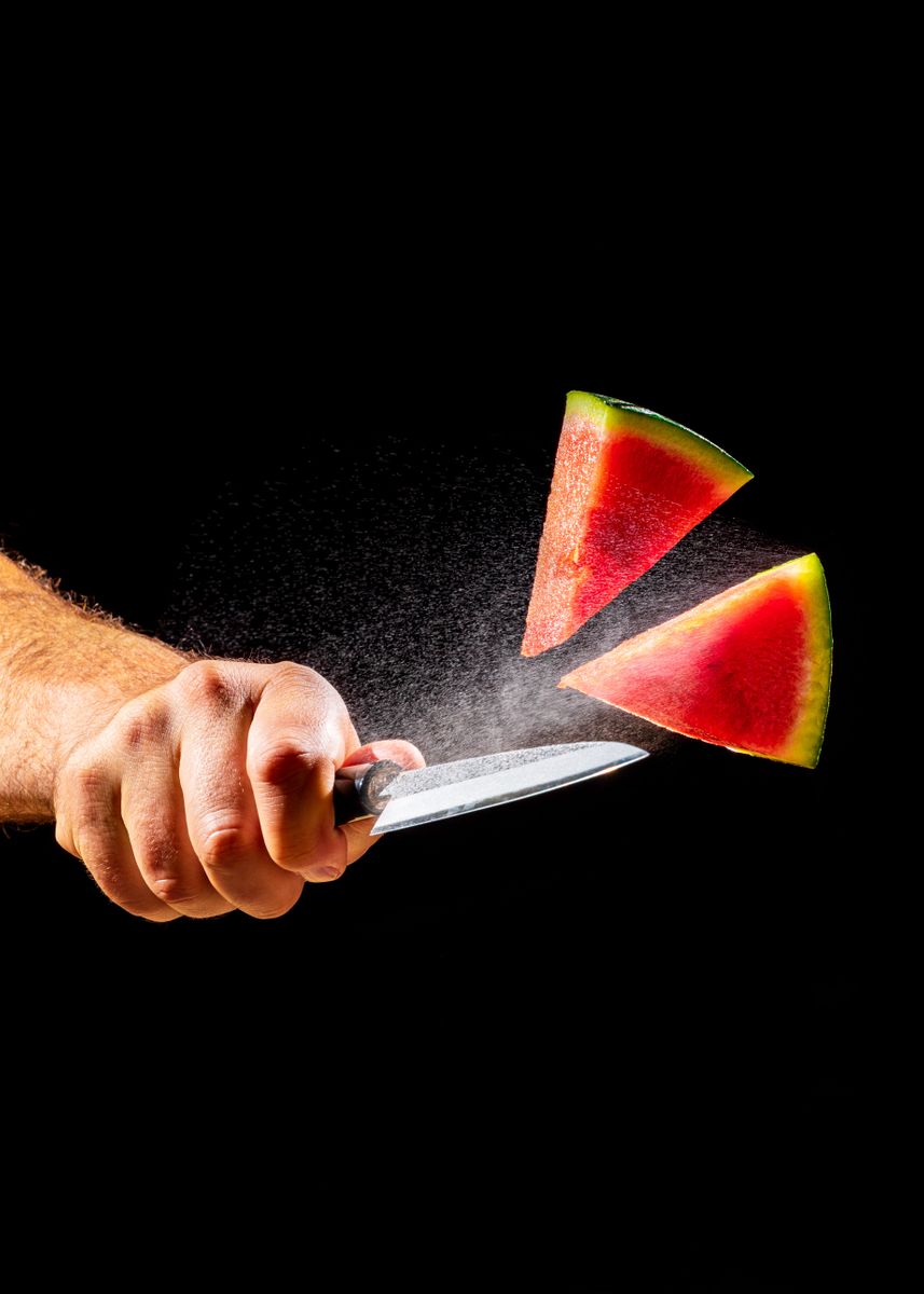 'Slash' Poster, picture, metal print, paint by Olek | Displate