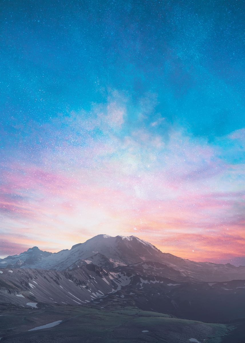 'dreamy sunset' Poster by Trigonal Art | Displate