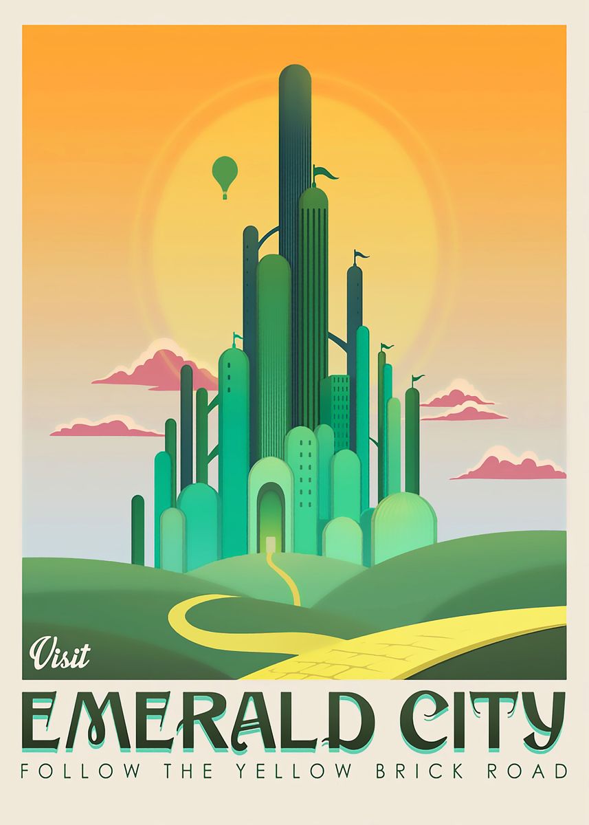 'Emerald city' Poster, picture, metal print, paint by Friendly GROUP ...