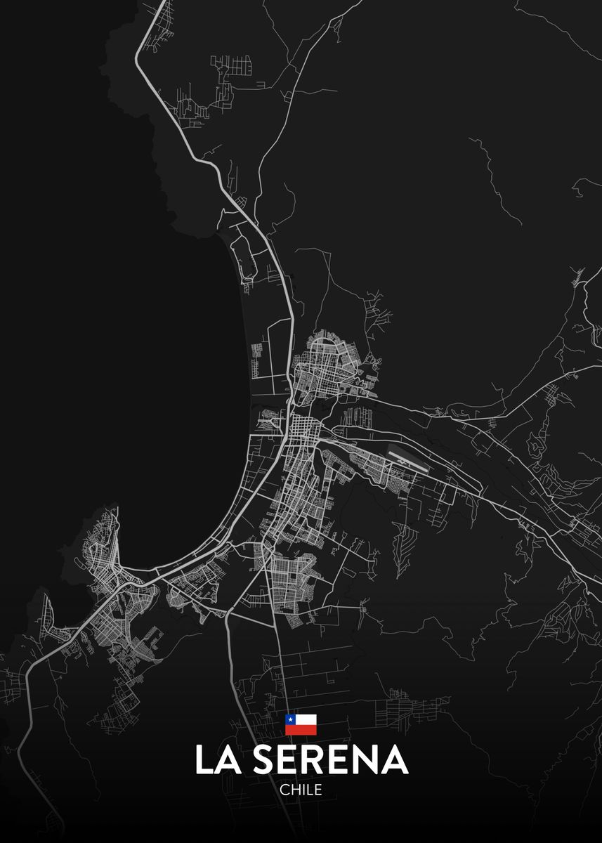 'La Serena CL' Poster, picture, metal print, paint by IMR Designs ...