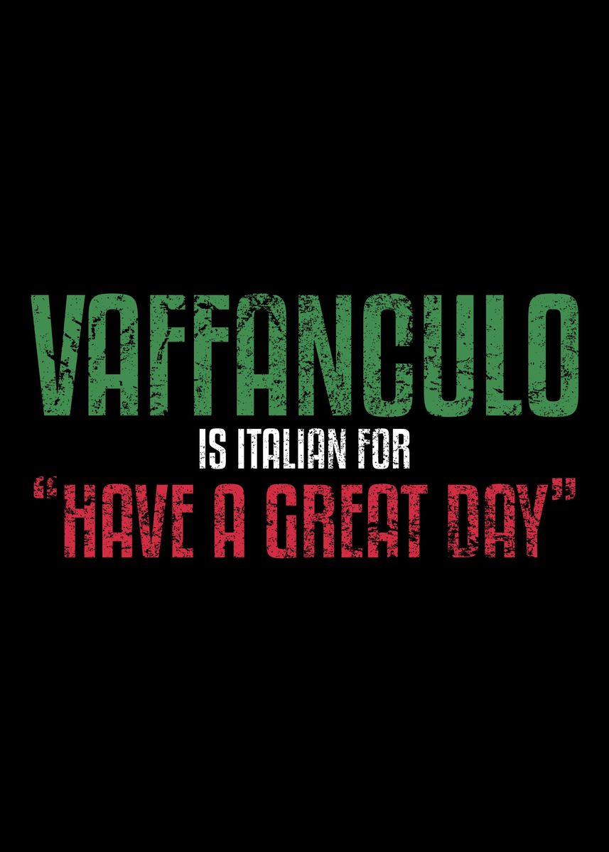 'Vaffanculo Is Italian For ' Poster, picture, metal print, paint by ...
