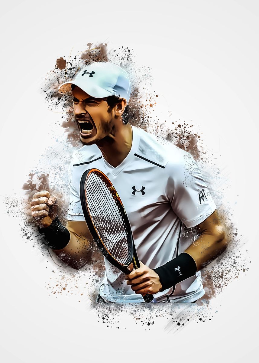 'Andy Murray' Poster, picture, metal print, paint by Mobilunik | Displate