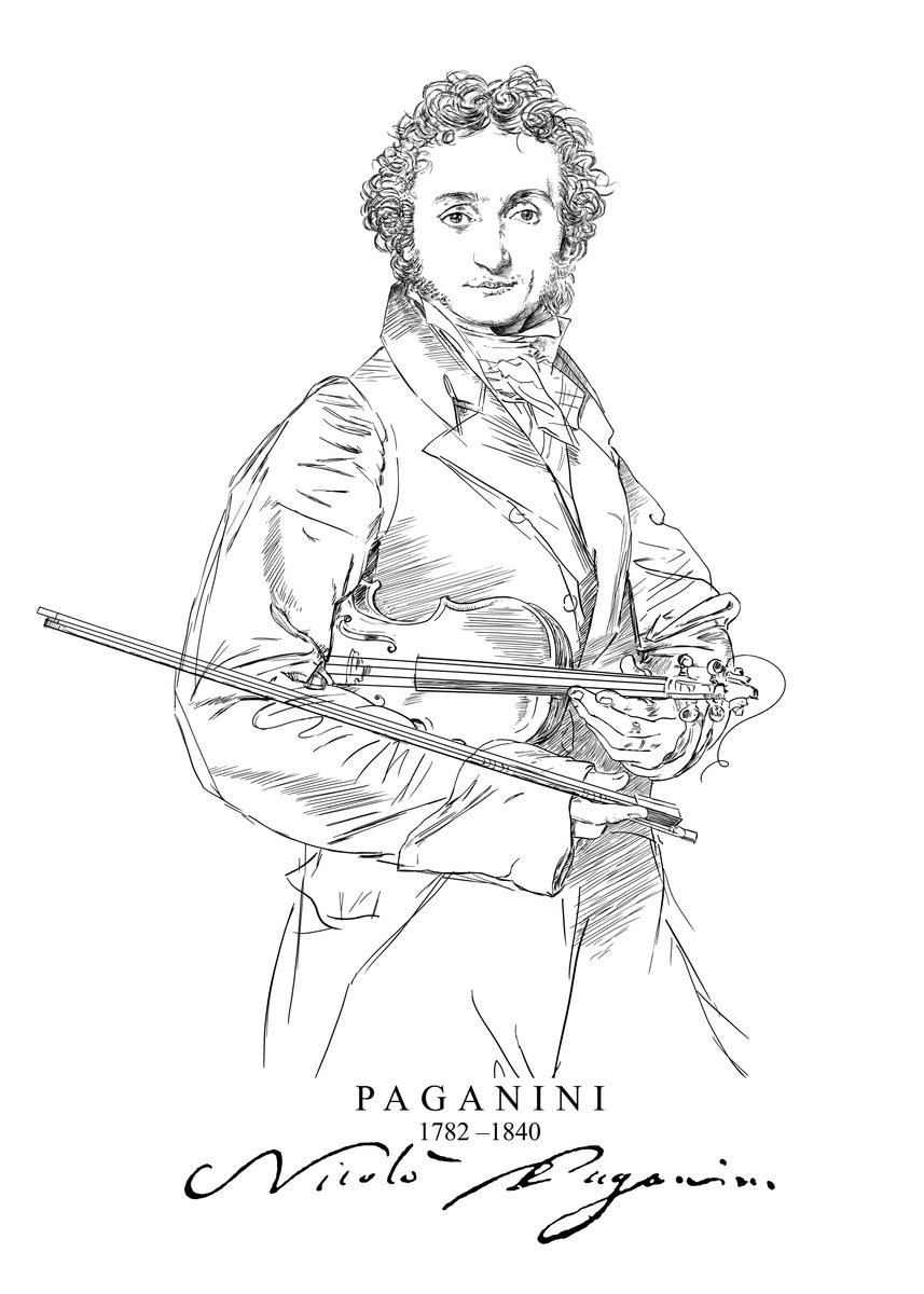 'Paganini Violin' Poster, picture, metal print, paint by Carlos Marques ...