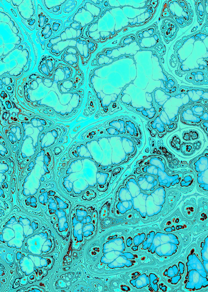 'Turquoise Gem Texture 15' Poster, picture, metal print, paint by Aloke ...