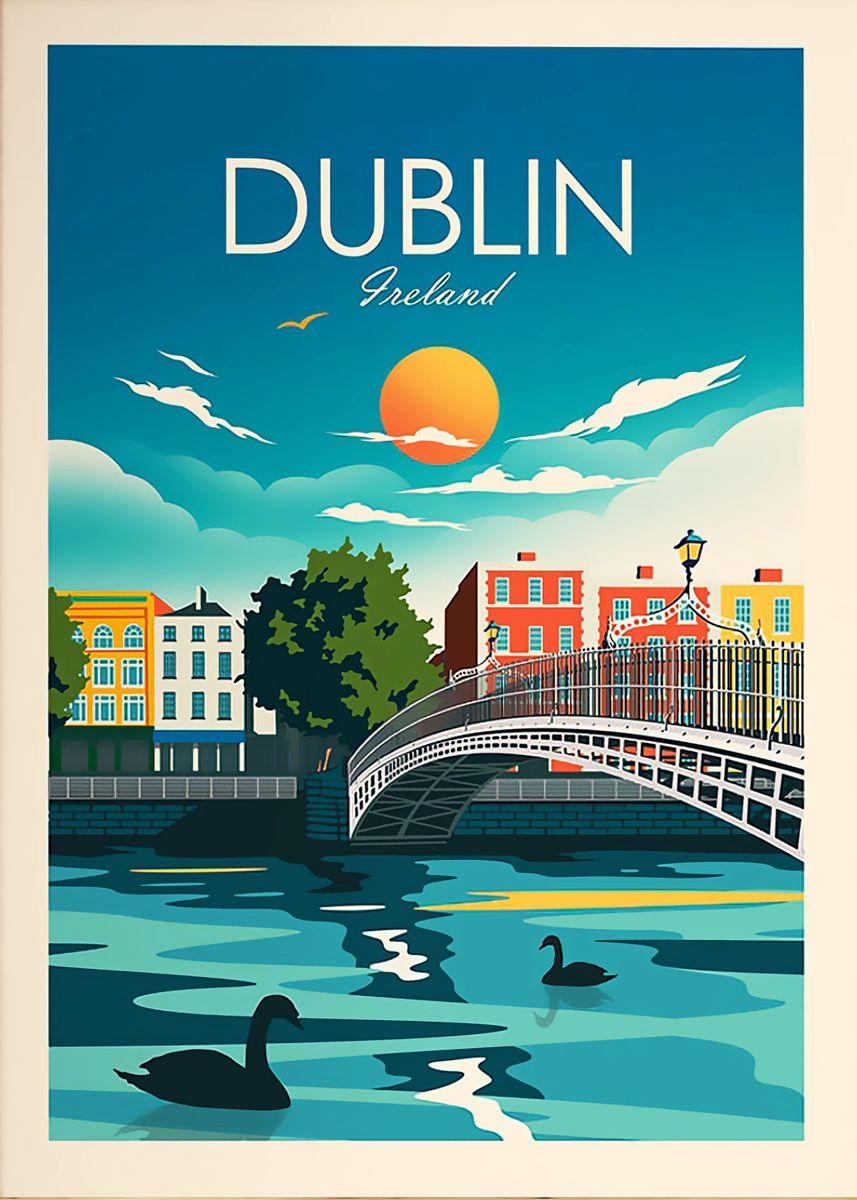 'Dublin City' Poster, picture, metal print, paint by Friendly GROUP ...
