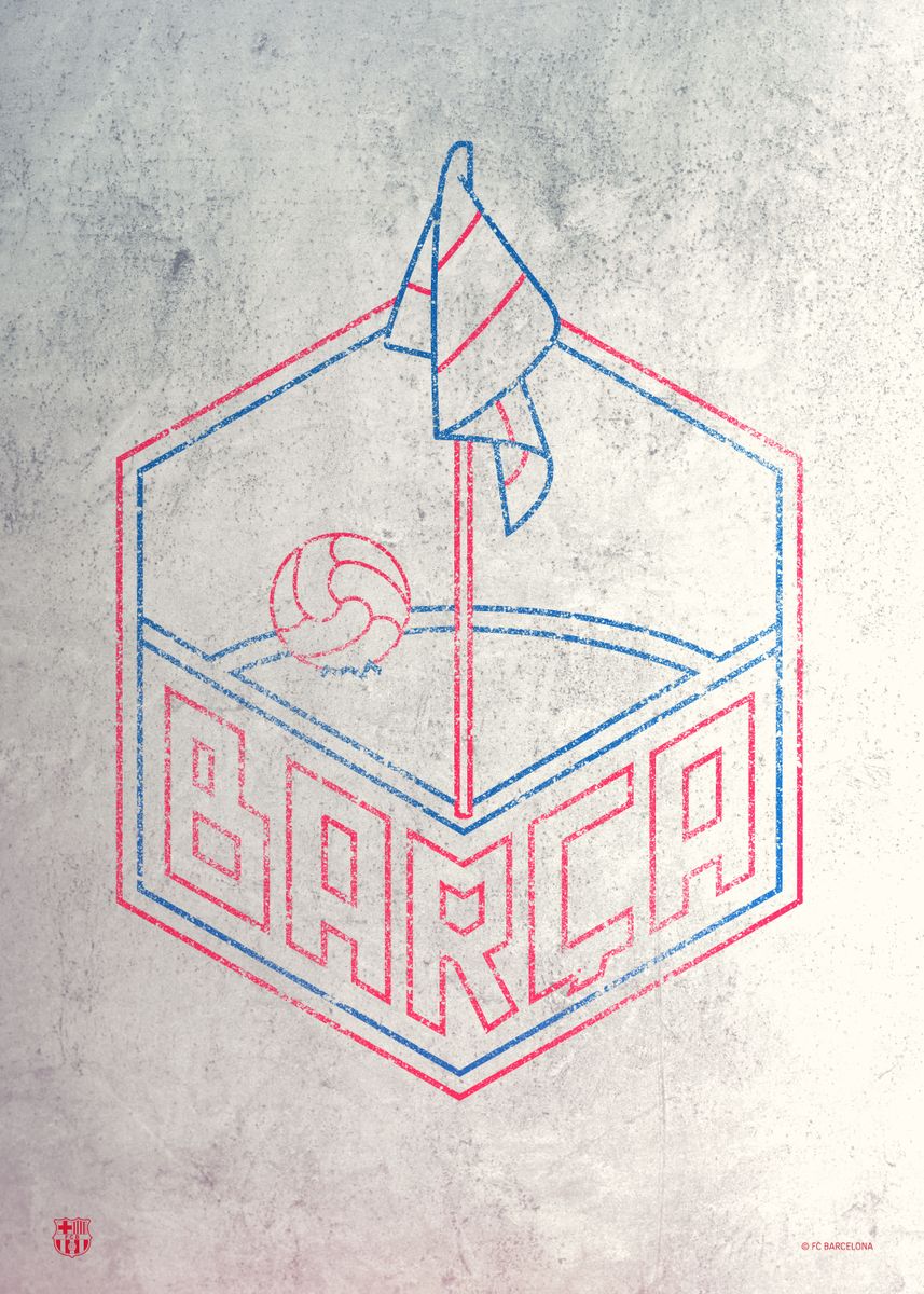 'Barca Flag Light' Poster, picture, metal print, paint by Barça | Displate