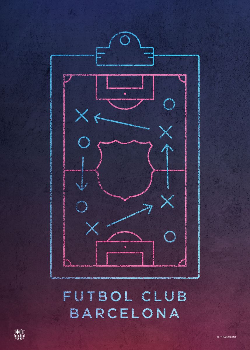 'Futbol Club Barca Dark' Poster, picture, metal print, paint by Barça ...