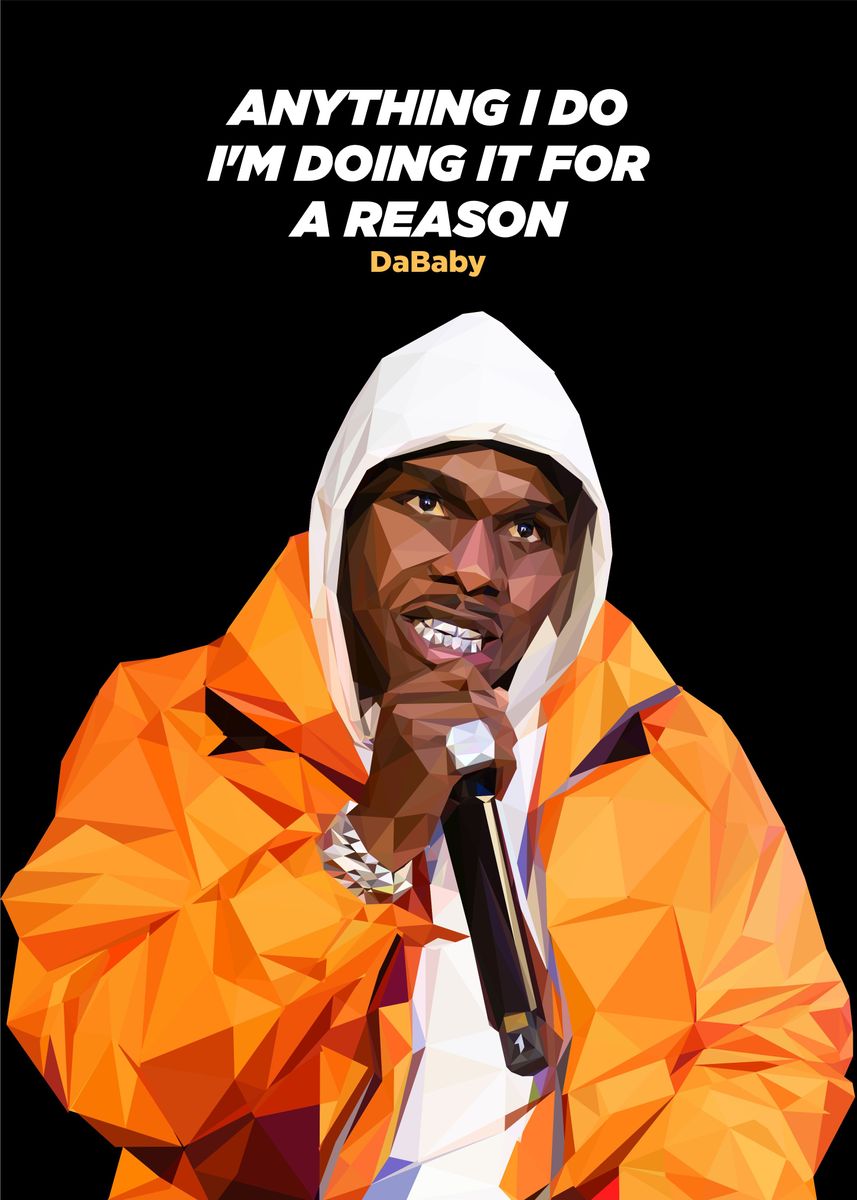 'dababy' Poster, picture, metal print, paint by Lowpoly Posters | Displate