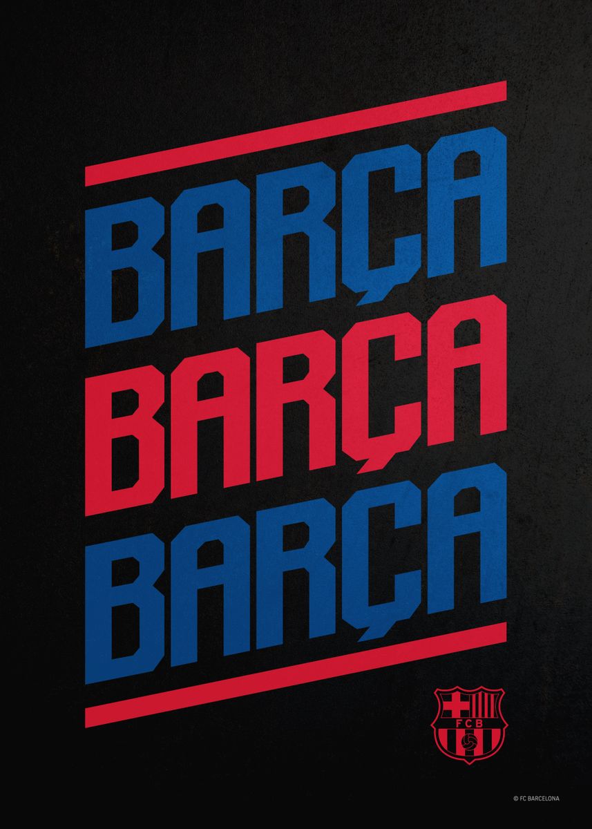 'Barca blue red' Poster, picture, metal print, paint by Barça | Displate