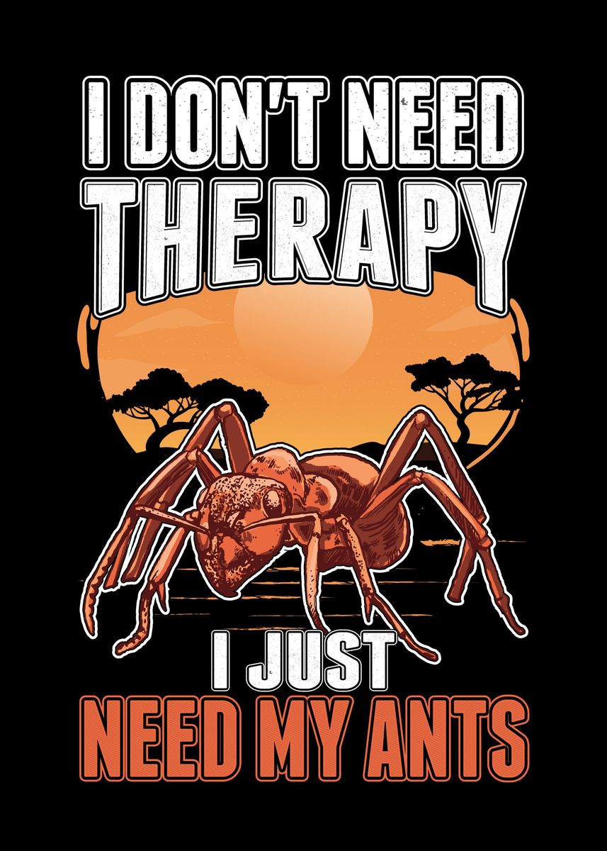 'Ant Therapy Farm Fire Ants' Poster, picture, metal print, paint by ...