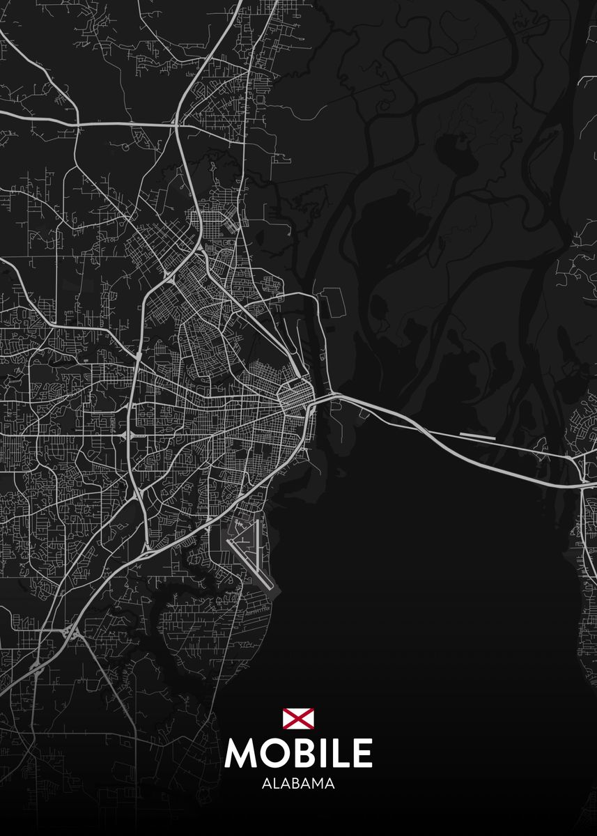 'Mobile AL' Poster by IMR Designs | Displate