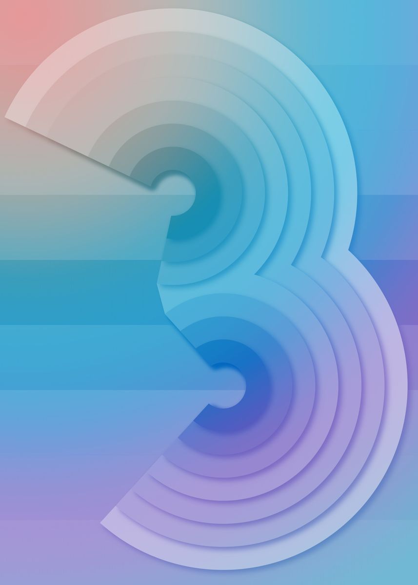 'Number 3' Poster by Kathrin McCain | Displate