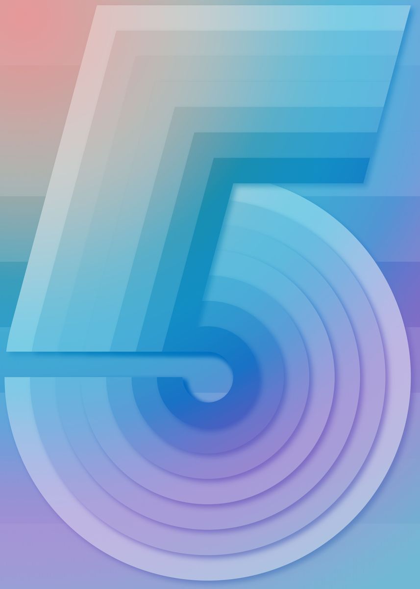 'Number 5' Poster, picture, metal print, paint by arymis100 | Displate