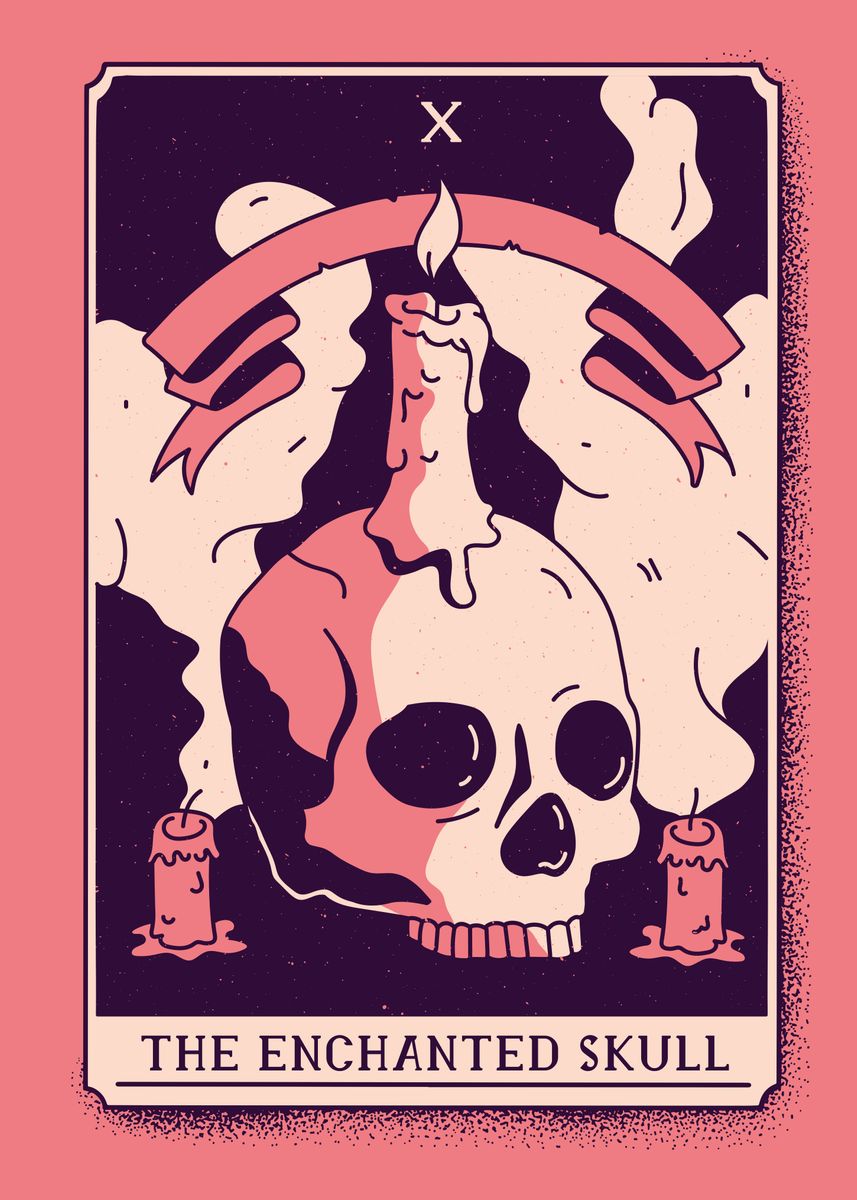 'Skull Tarot Card' Poster by StonerPlates | Displate