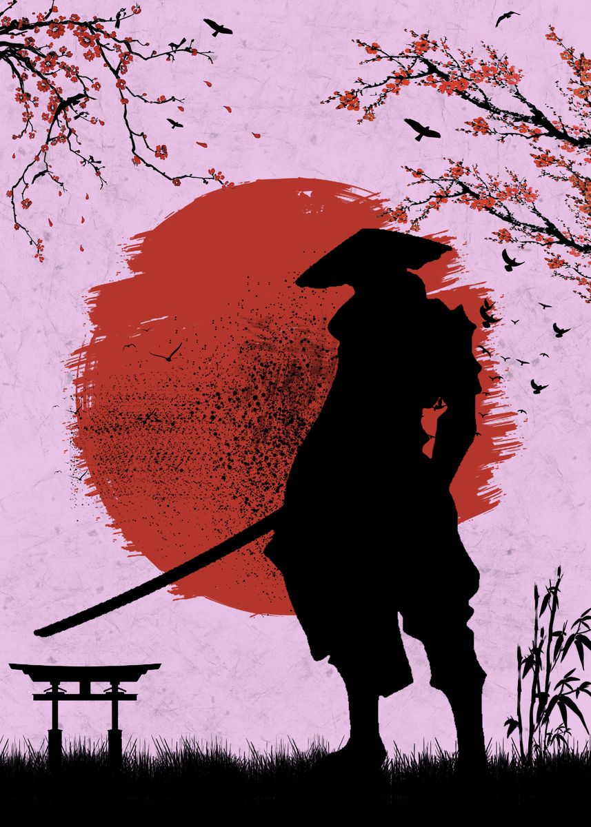 'Smurai In Moon' Poster by Theng Id | Displate