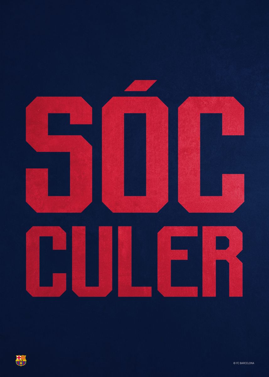 'Soc Culer navy' Poster, picture, metal print, paint by Barça | Displate