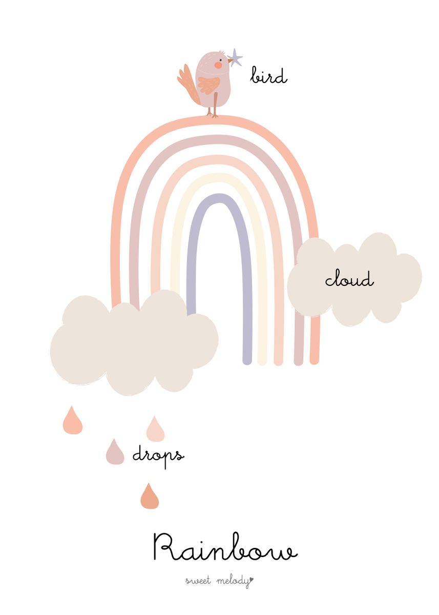 'Rainbow' Poster, picture, metal print, paint by Artisse Studio | Displate