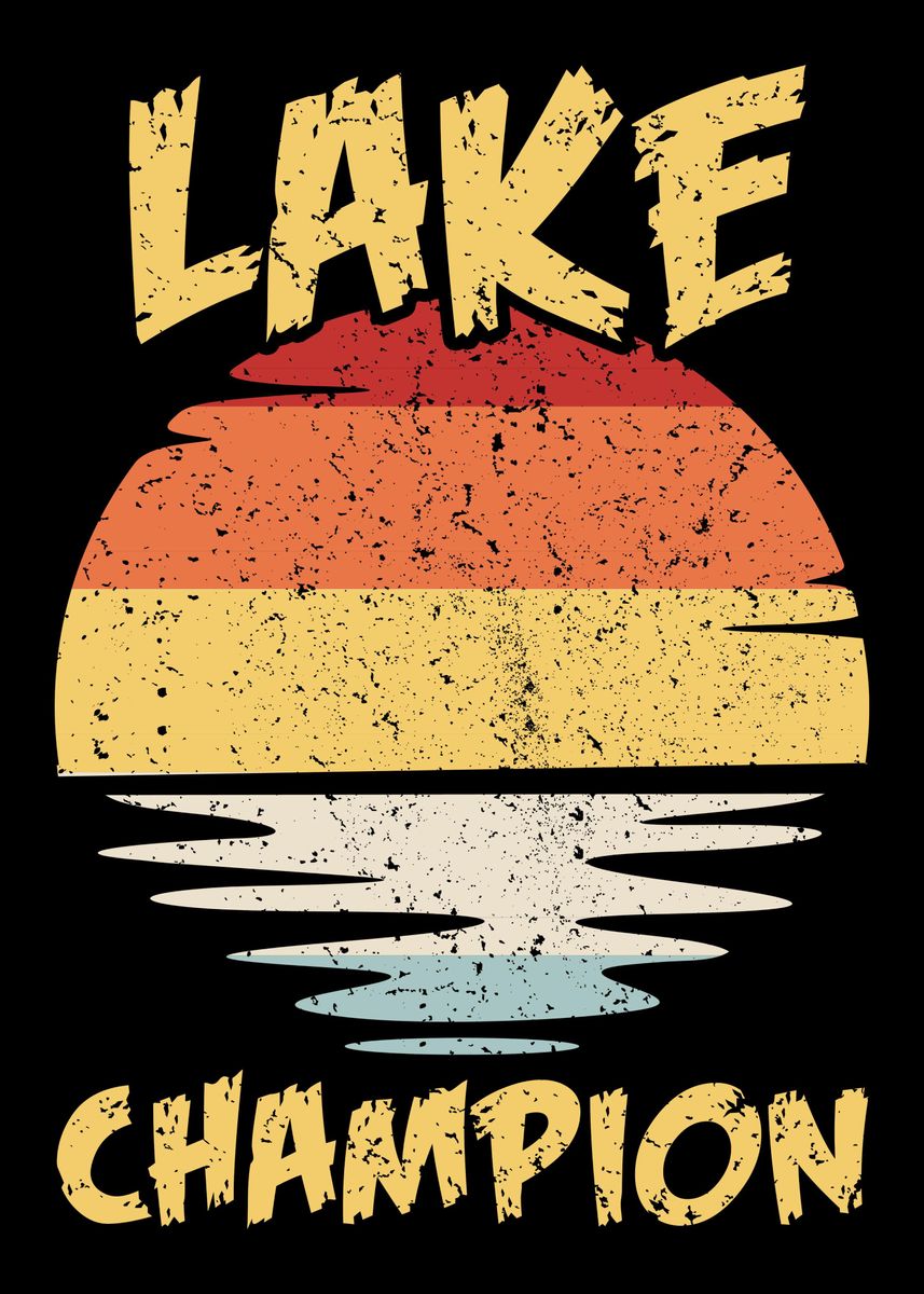 'Lake' Poster, picture, metal print, paint by CrazySquirrel | Displate