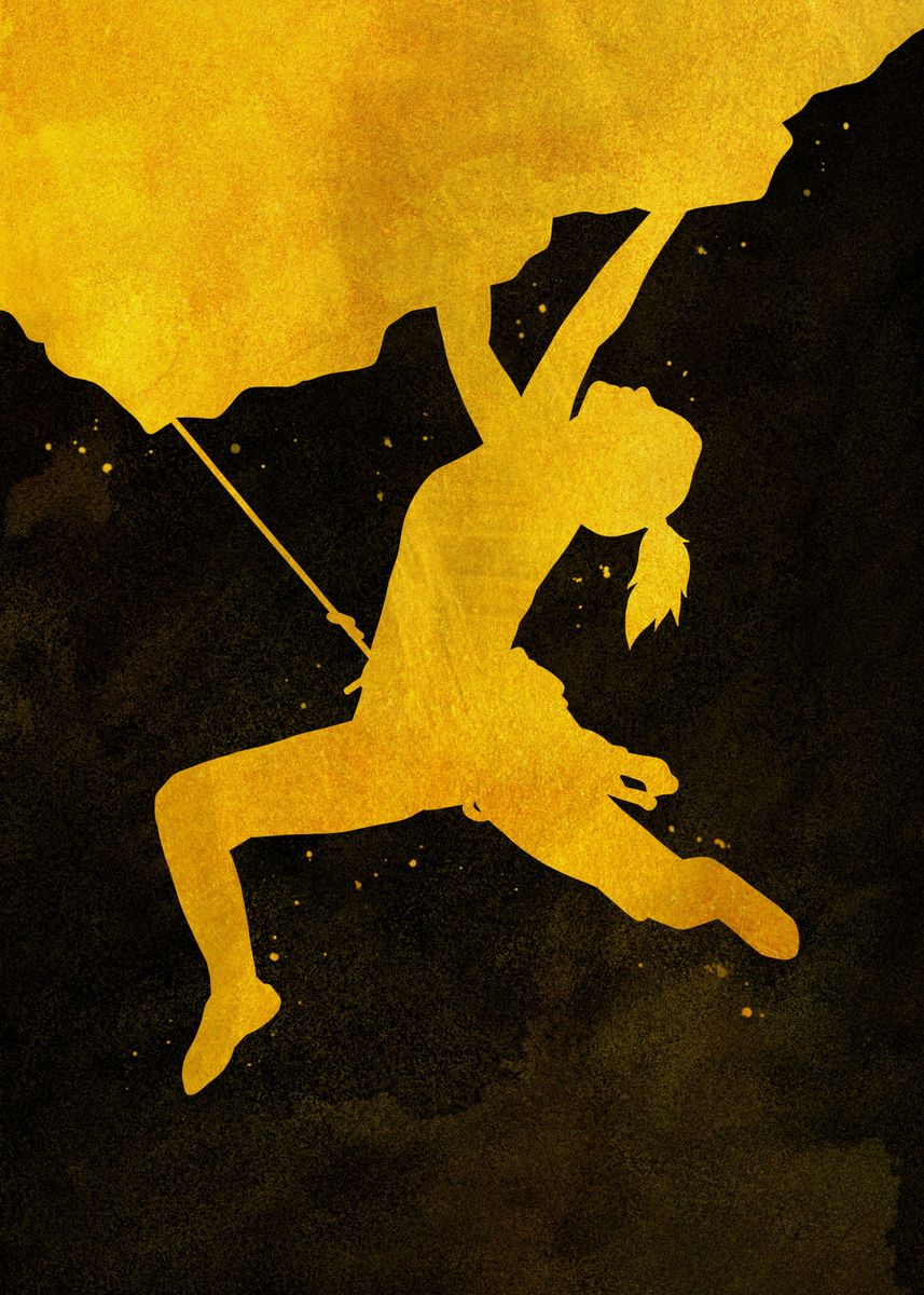 'Climb Girl' Poster, picture, metal print, paint by Yahya Art | Displate