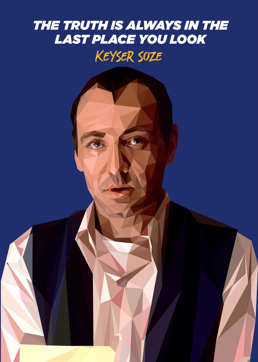'keyser soze' Poster, picture, metal print, paint by Lowpoly Posters ...