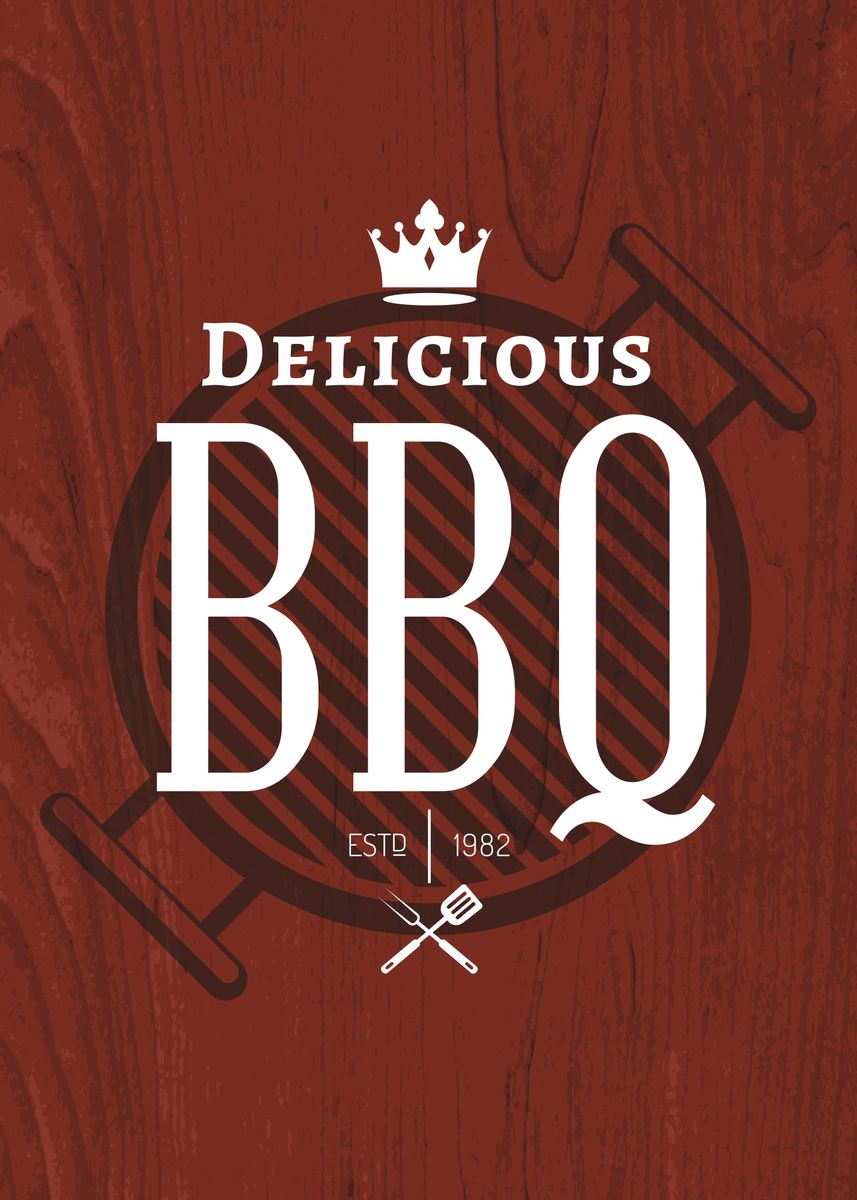 'BBQ Barbecue' Poster by David Godbehere | Displate