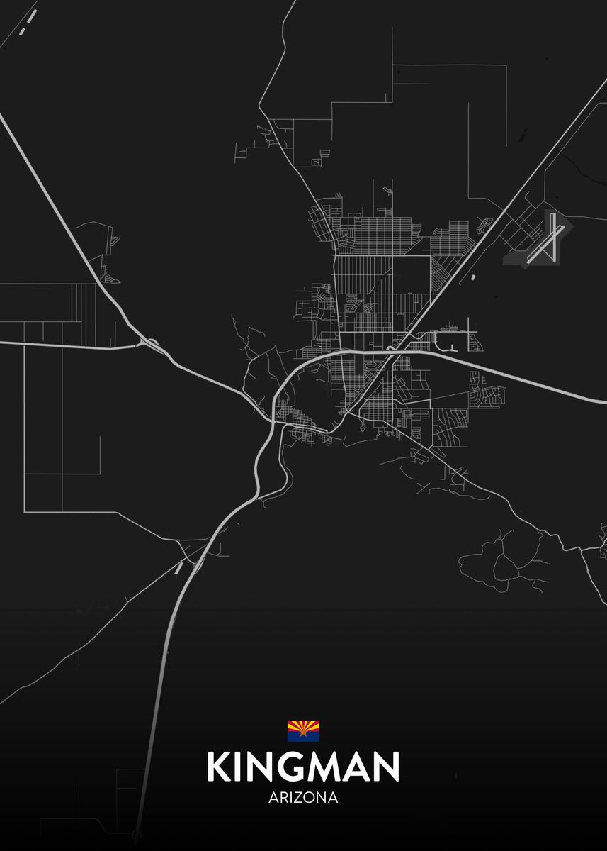 'Kingman AZ' Poster, picture, metal print, paint by IMR Designs | Displate