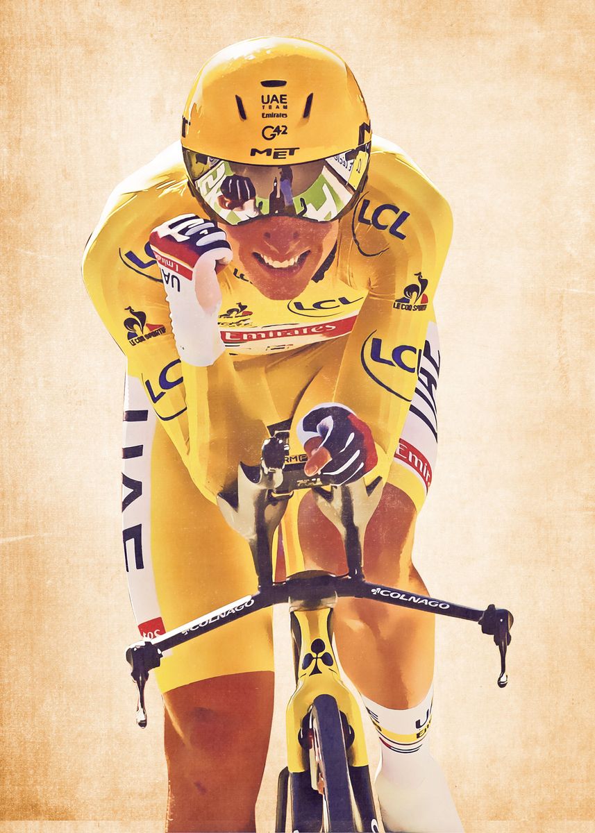 'Bicycle Yellow Rider' Poster, picture, metal print, paint by Bulls ...