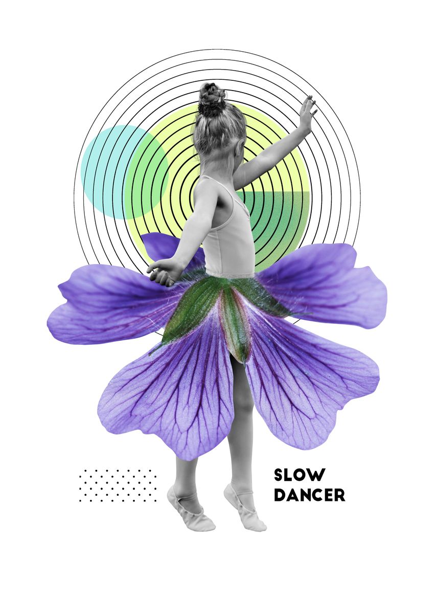 'Floral Girl Dancing' Poster by Poster Parlor | Displate